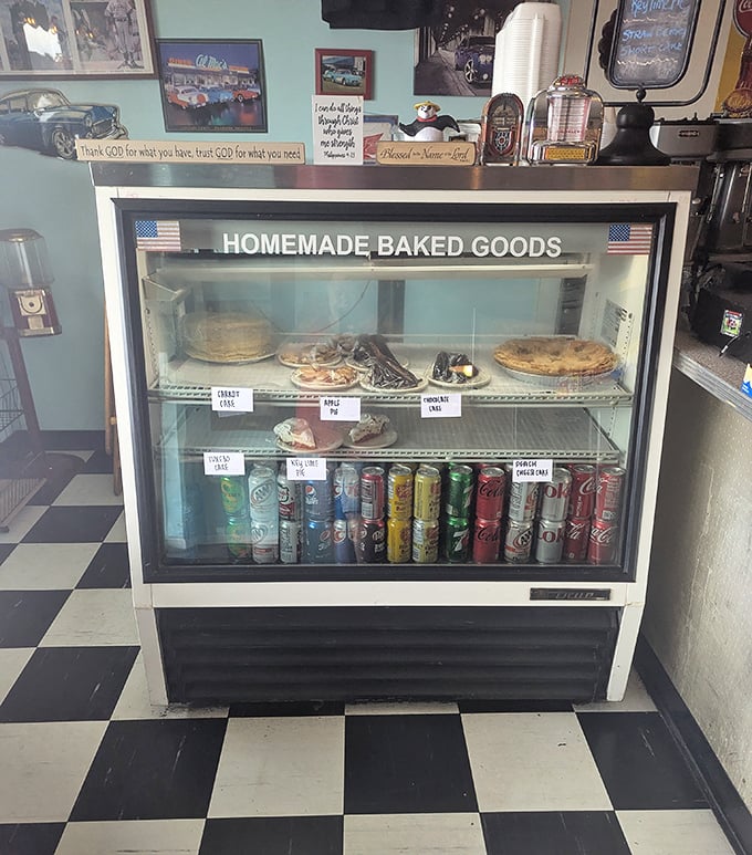 Homemade pies and baked goods beckon from their display case – silent sirens of sweetness that few customers can resist.