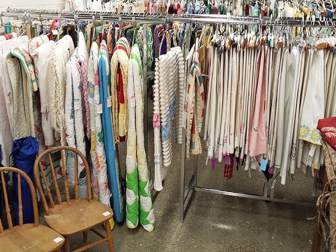 Vintage linens and textiles that have more character in one thread than most mass-produced fabrics have in their entire existence.