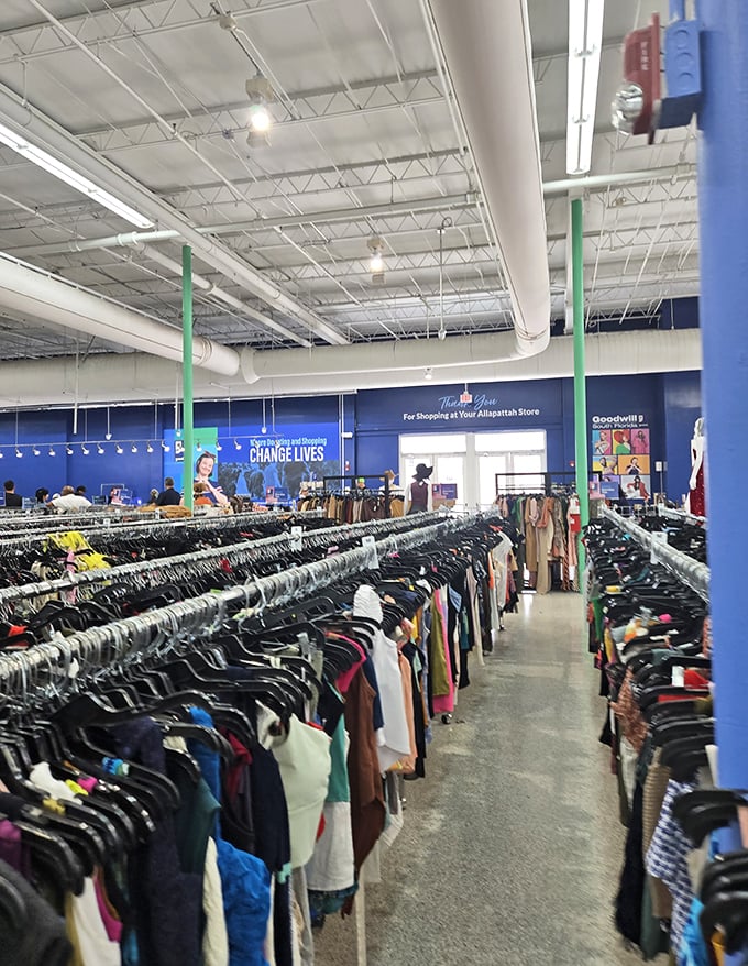 The promised land of pre-loved fashion. Each aisle offers potential style redemption for those willing to sift through the ordinary.