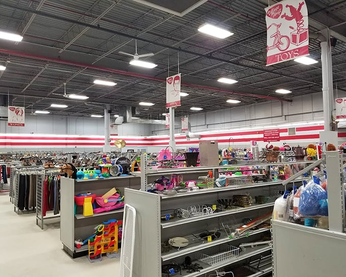 The vastness of 2nd Ave's interior makes warehouse clubs look quaint. This isn't shopping—it's an expedition with bargains as your compass.