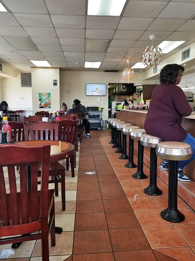 More seating means more capacity for breakfast happiness, and those wood tables have seen countless satisfied customers over the years.