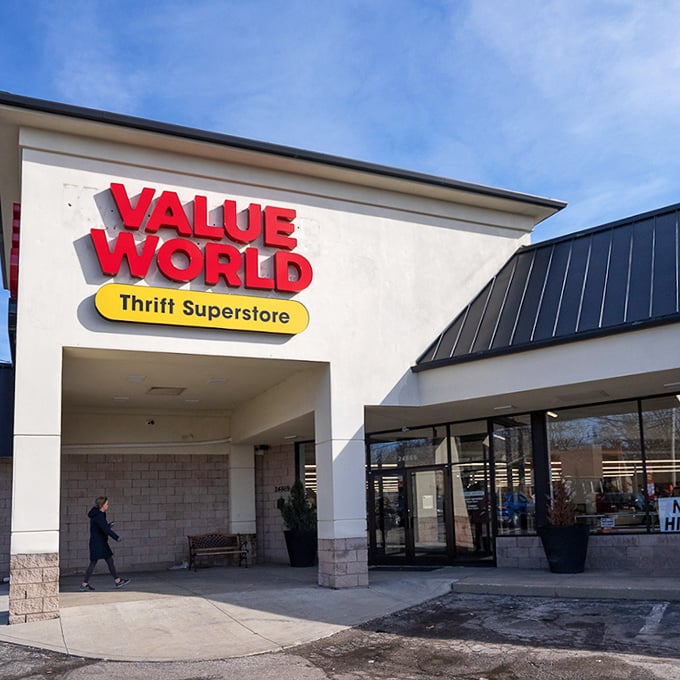 Value World's welcoming facade on a sunny day – where retail therapy and budget responsibility live in perfect harmony.