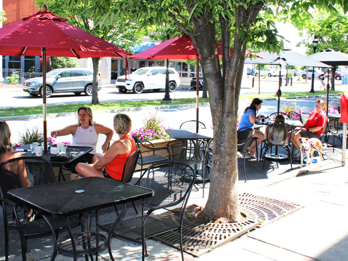 When Pennsylvania weather cooperates, Billy's outdoor seating becomes prime real estate for people-watching and pancake-enjoying.