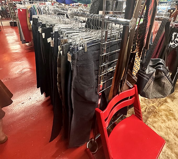 The pants section: where denim goes for its second act and shoppers find that perfect pair that feels like they've had forever.