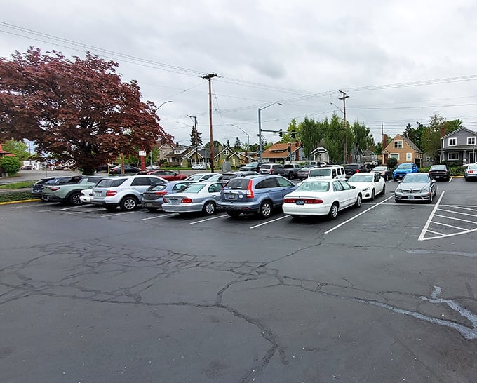 A packed parking lot is the universal sign of exceptional food—at Sybil's, it's a regular sight that locals have come to expect.