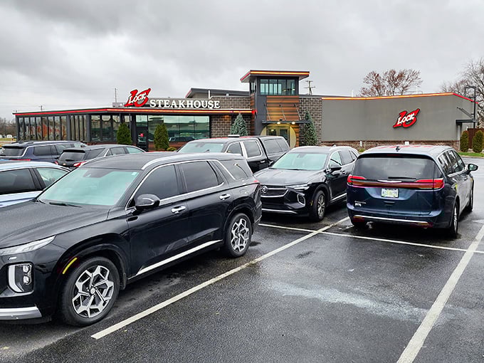A packed parking lot tells the real story – when locals vote with their vehicles, you know you've found the genuine article.