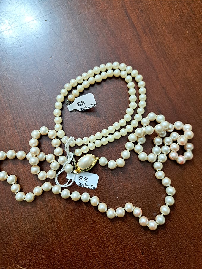 Pearl necklaces that bring Audrey Hepburn elegance without the Tiffany's price tag. Breakfast not included, but glamour certainly is.