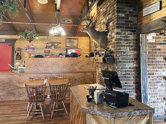 The check-out counter – your last chance to grab local honey or homemade jam before reluctantly heading back to the real world.