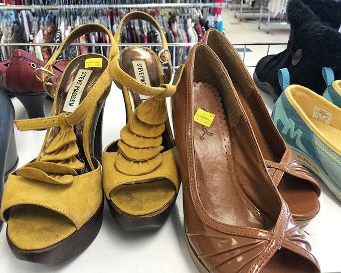 Footwear fashion without financial fallout! These mustard yellow sandals could be the unexpected pop of color your summer wardrobe craves.