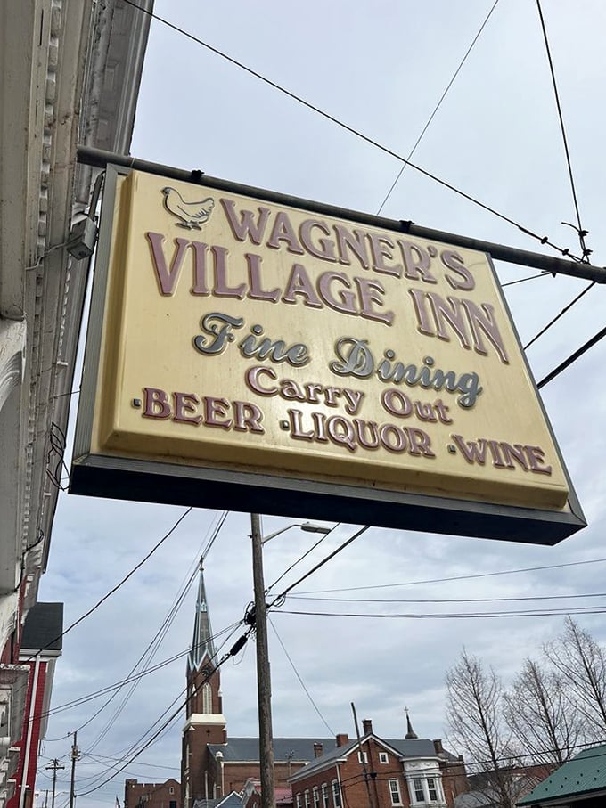 The vintage sign promises "Fine Dining" without pretension – a commitment to quality that's as straightforward as their cooking philosophy.