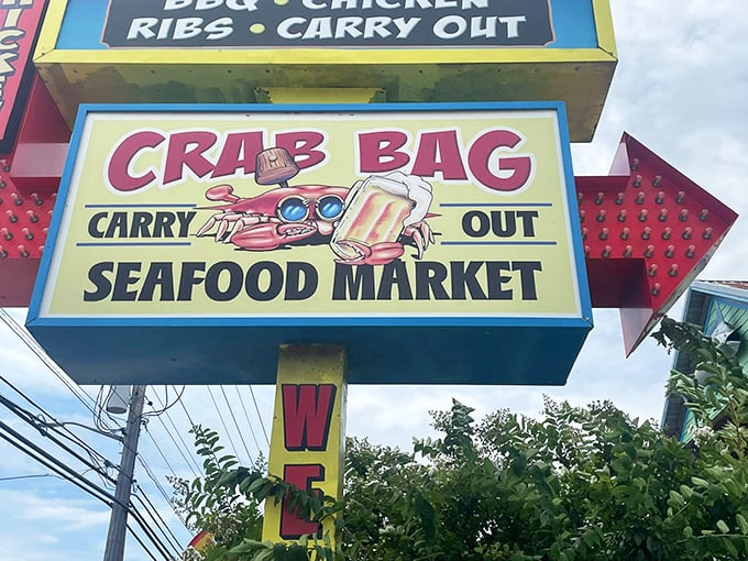 Bold signage that doesn't mess around – when you're this good at seafood, subtle advertising is completely unnecessary and overrated.