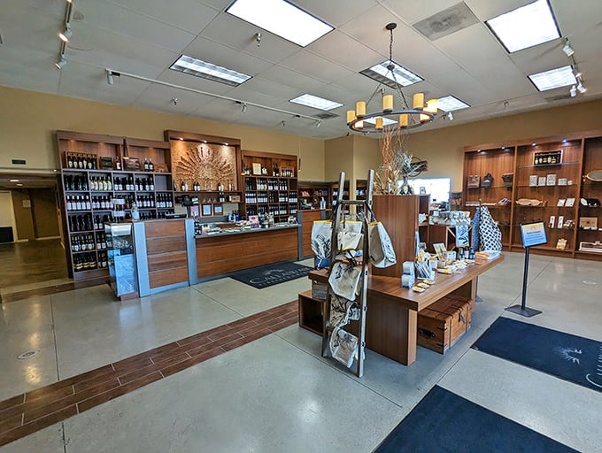 The gift shop beckons with wine country treasures—because memories taste better when you can uncork them again at home.