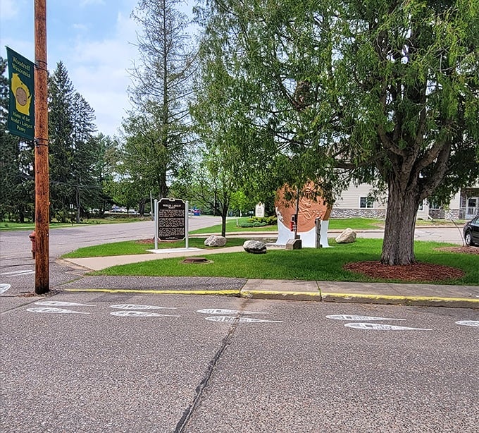 From a distance, the penny stands sentinel over Woodruff, a copper guardian watching over the town it helped build.