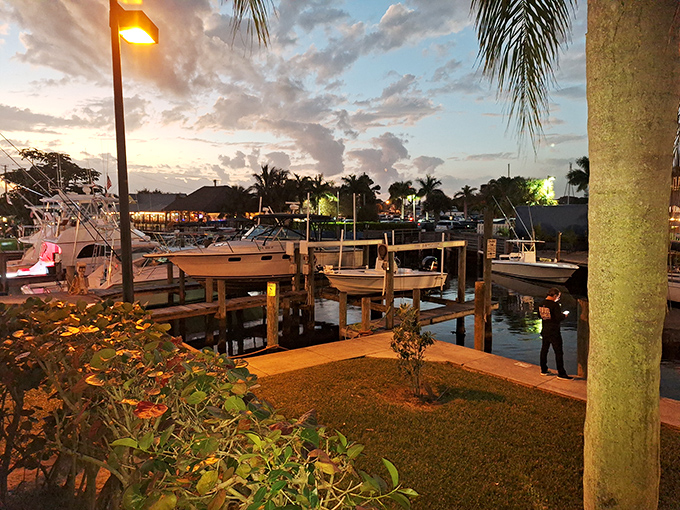 Million-dollar marina views come free with your meal – probably the best deal in all of Florida.