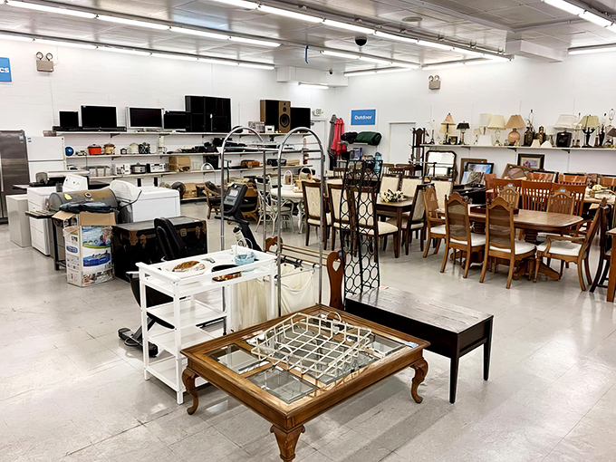 The furniture section could furnish an entire apartment in one fell swoop—from coffee tables to dining sets, all priced less than one new IKEA bookcase.