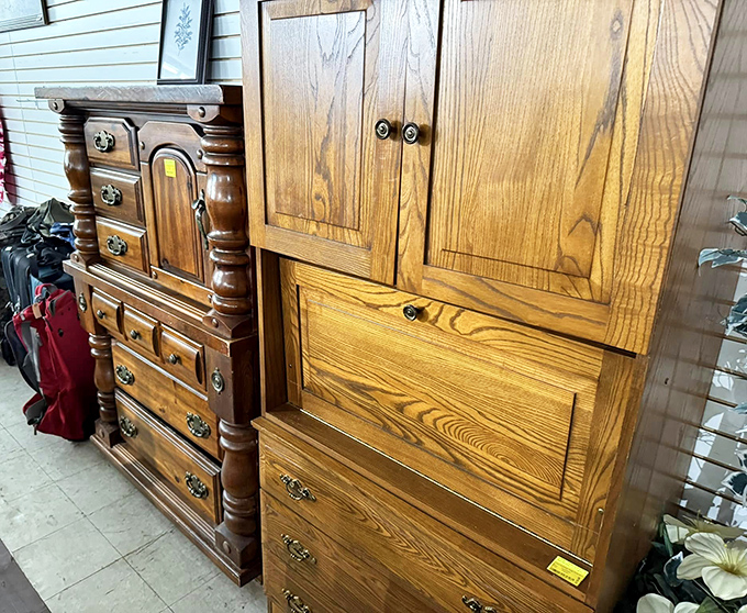 Solid wood furniture that laughs at IKEA's assembly instructions. They don't make dressers like these anymore—literally.