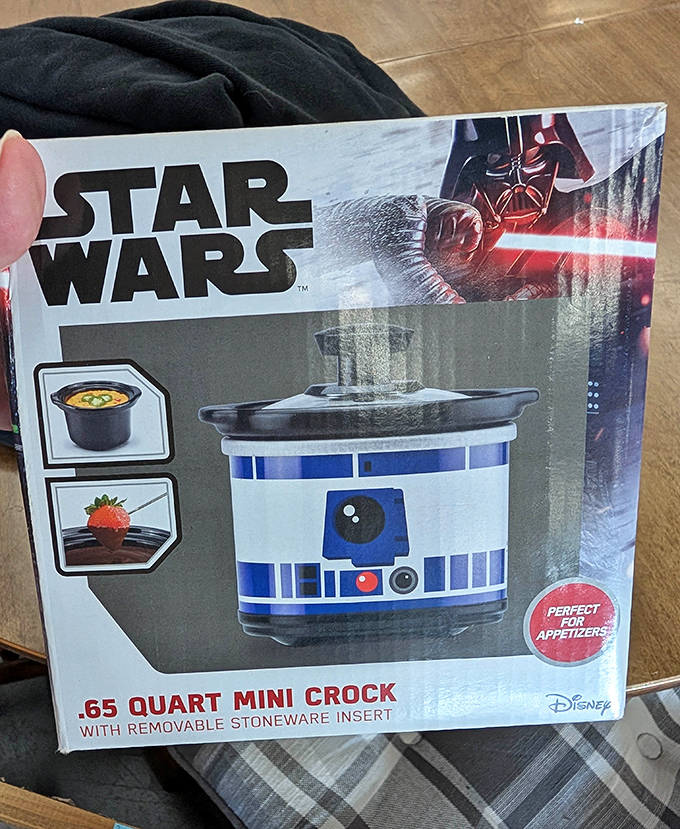 The Force is strong with this R2-D2 mini crock pot—perfect for serving appetizers at your next sci-fi marathon.