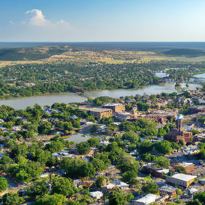 From above, Stillwater reveals itself as a verdant oasis dotted with lakes and trees—nature's retirement amenities that don't charge monthly fees.