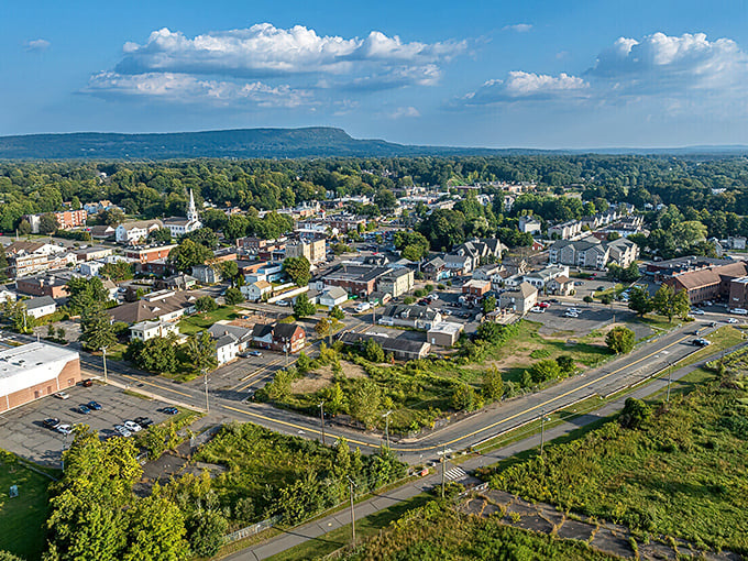 From above, Southington reveals its perfect balance—close enough to everything, far enough from nothing, and gentle on your wallet.