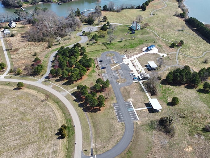 The bird's-eye view reveals Machicomoco's thoughtful design—a place where modern amenities and natural landscapes coexist in perfect, peaceful harmony.