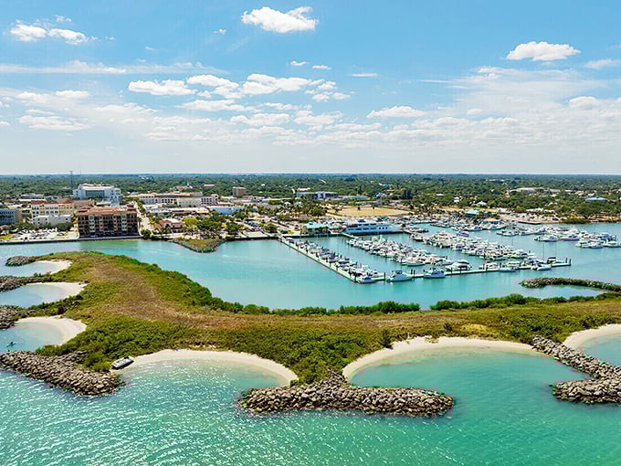This aerial view reveals Fort Pierce's perfect marriage of blue waters, green spaces, and thoughtful development—Florida as it was meant to be enjoyed.