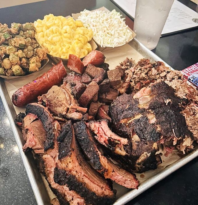 The Big Mike's Platter—not just a meal, but a barbecue expedition across America without leaving your table.