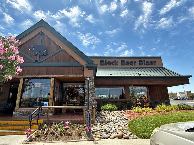 Black Bear Diner's rustic charm promises the kind of hearty breakfast that fuels a day of retirement adventures—or an excellent morning nap.