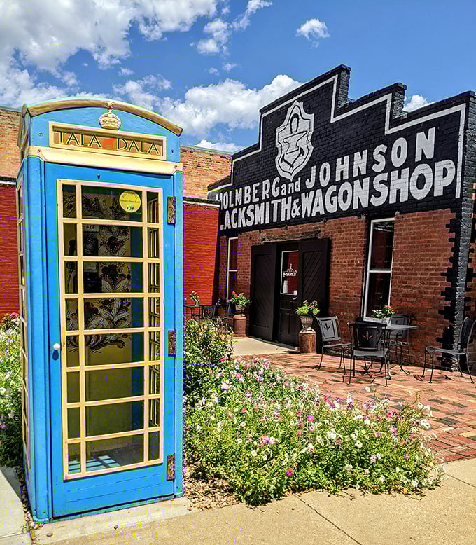 A Swedish phone booth meets American blacksmith shop—Lindsborg's quirky juxtapositions are what make this town an unexpected delight.