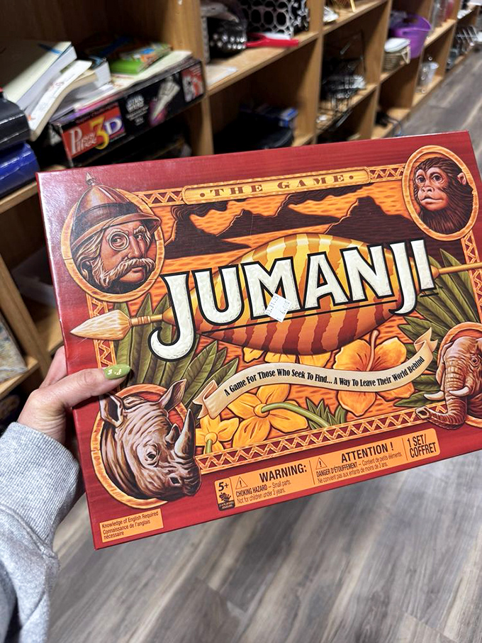 The original Jumanji board game—for those brave enough to risk jungle adventures without having to update any software.
