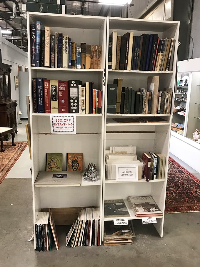 Shelves of literary treasures offer the chance to hold history in your hands – each book a time capsule of ideas.