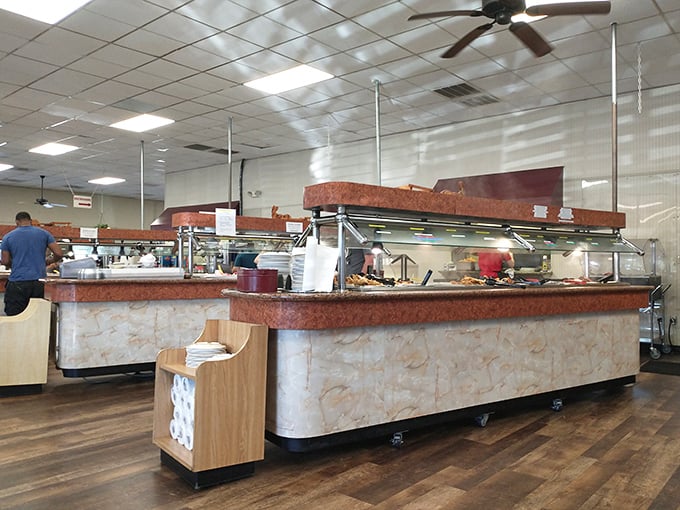 The buffet line—where decisions are made, friendships are tested, and the phrase "I'll just have a little of everything" becomes a mathematical impossibility.