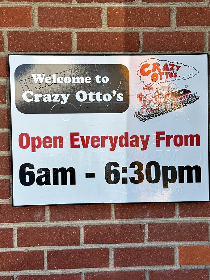 Open Everyday From 6am - 6—hours that respect both early birds and dinner traditionalists. The train logo reminds us that good food is always worth the journey.