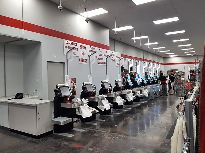 Checkout lane efficiency meets bargain-hunting finale, where the thrill of the deal is tallied up and made official.