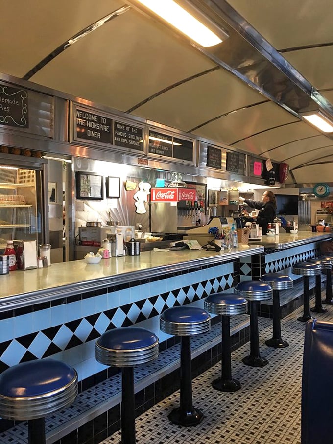 The heart of any diner is its counter – where regulars perch on chrome stools and staff work their magic just feet away from appreciative audiences.