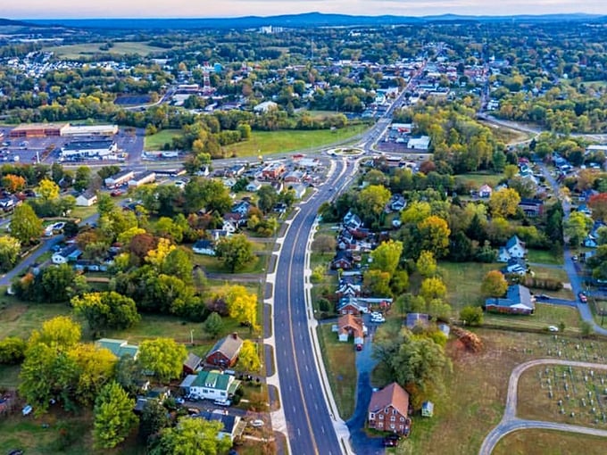 From above, Culpeper reveals itself as a perfect balance of town and country – civilization nestled into nature like they were made for each other.