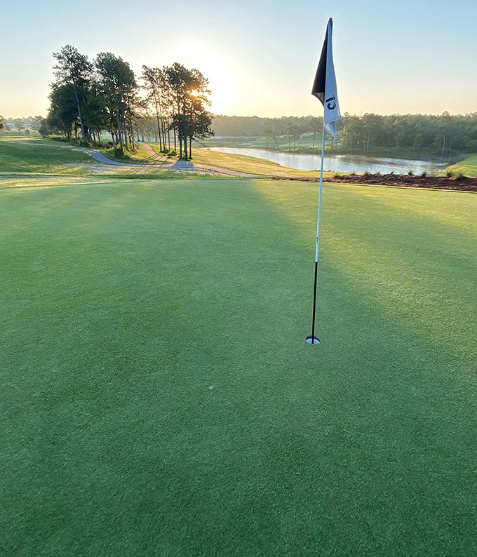 Eagle Springs Golf Course at dawn—where the early bird gets the worm, and the early golfer gets uninterrupted views and bragging rights.