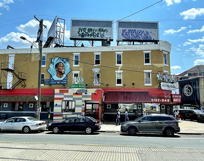 From the street, Max's stands as a colorful landmark in North Philly's landscape – part restaurant, part cultural institution, all delicious.
