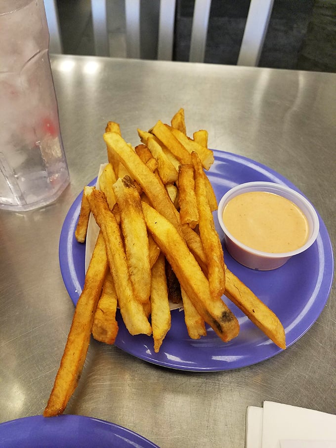 These golden fries with fry sauce aren't just a side dish—they're the supporting actor that sometimes steals the show.