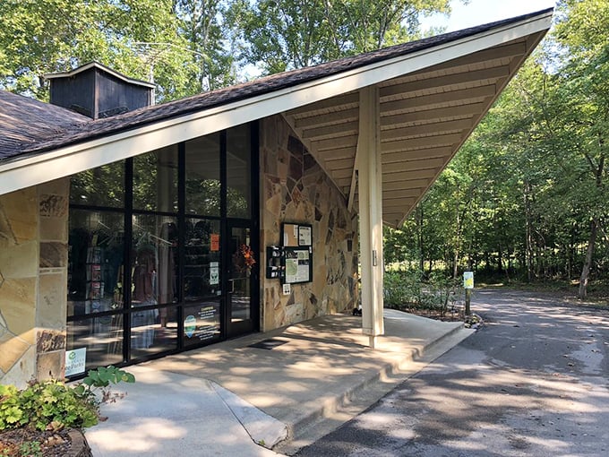 The park's welcoming visitor center – where adventures begin and souvenirs end up. First stop: information, last stop: memories.