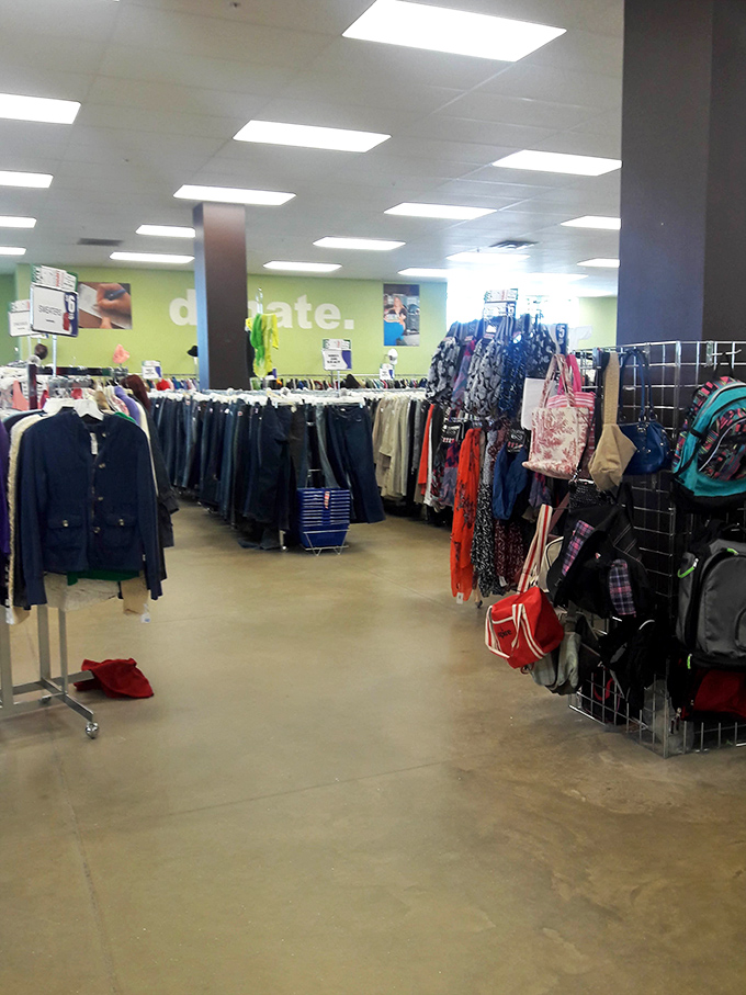 Clean, organized, and color-coded—this isn't your grandmother's cluttered thrift store. Modern thrifting means finding gems without the treasure-hunt fatigue.
