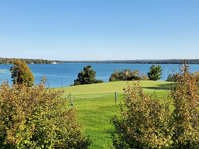 Rolling greens meet endless blue in a view that makes golf seem almost secondary to scenery.
