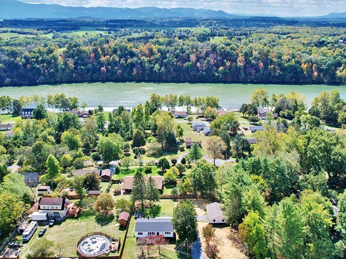 Bird's-eye beauty reveals how perfectly this valley town nestles among Virginia's rolling hills.