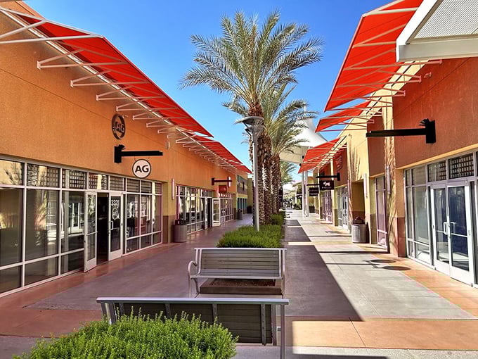 Architectural retail therapy at its finest. The shaded walkways and desert landscaping make marathon shopping sessions actually pleasant, even in July.