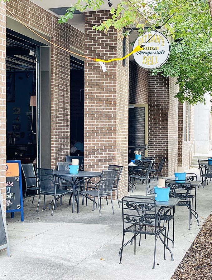 The outdoor patio offers a front-row seat to Mass Ave's urban energy. Perfect for people-watching between bites of deli perfection.