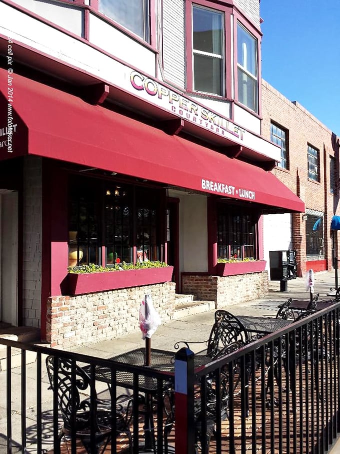 The outdoor patio offers front-row seats to downtown Martinez, where breakfast comes with a side of people-watching.