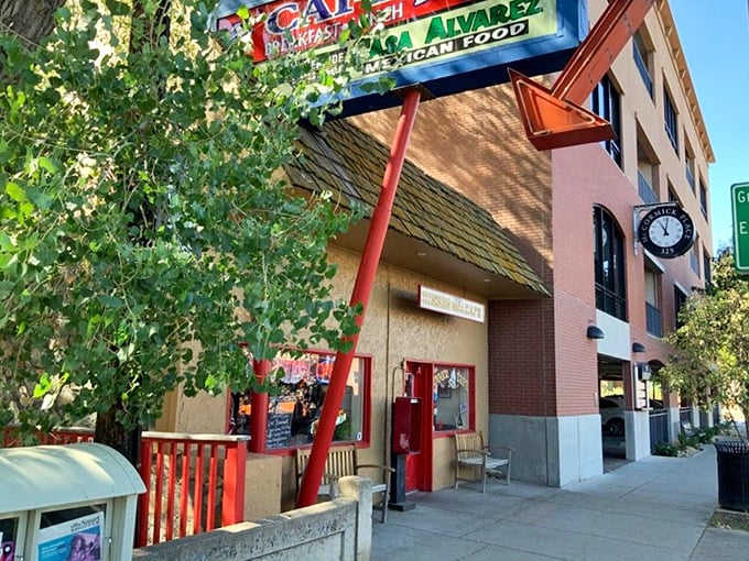 This isn't just the restaurant's exterior—it's the gateway to a world where calories are just numbers and diet starts tomorrow.