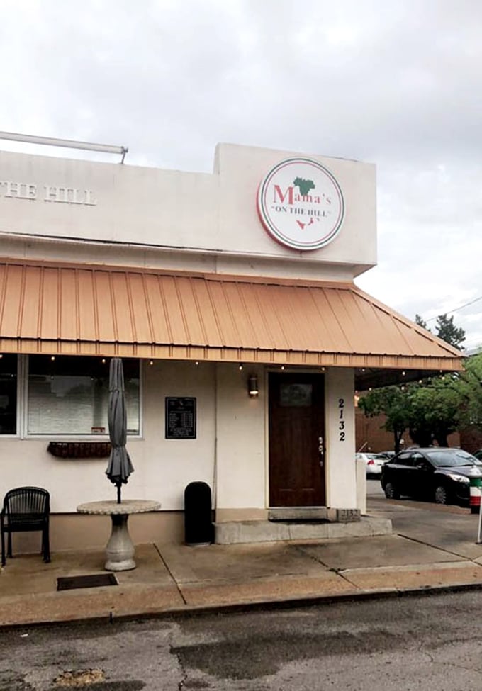Simple elegance outside belies the flavor explosions waiting within—Mama's street presence is understated, but her culinary impact is anything but.