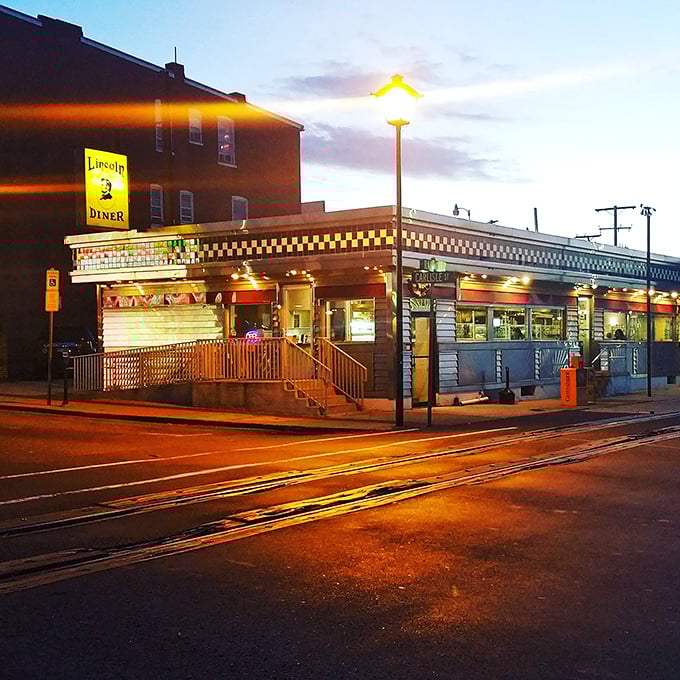 As twilight falls, Lincoln Diner transforms into a glowing oasis of comfort and possibility—a reminder that in Gettysburg, history isn't the only thing worth staying up late for.