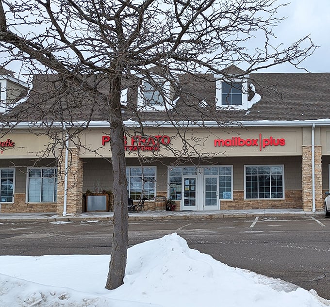Even winter parking lots hold promise when you know what's waiting inside—worth braving any weather for this.
