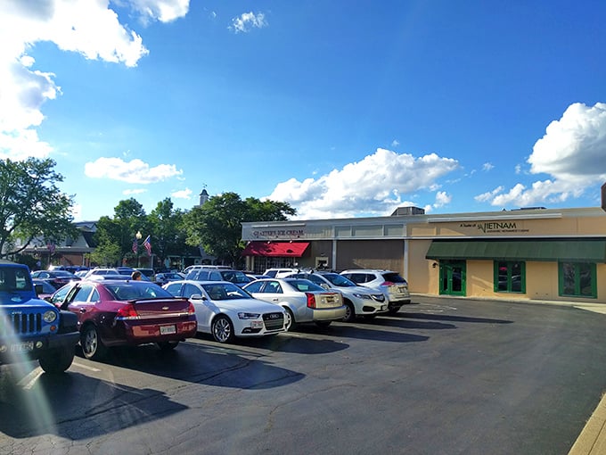 A packed parking lot that tells the real story—no marketing campaign beats genuine deliciousness and word-of-mouth devotion.